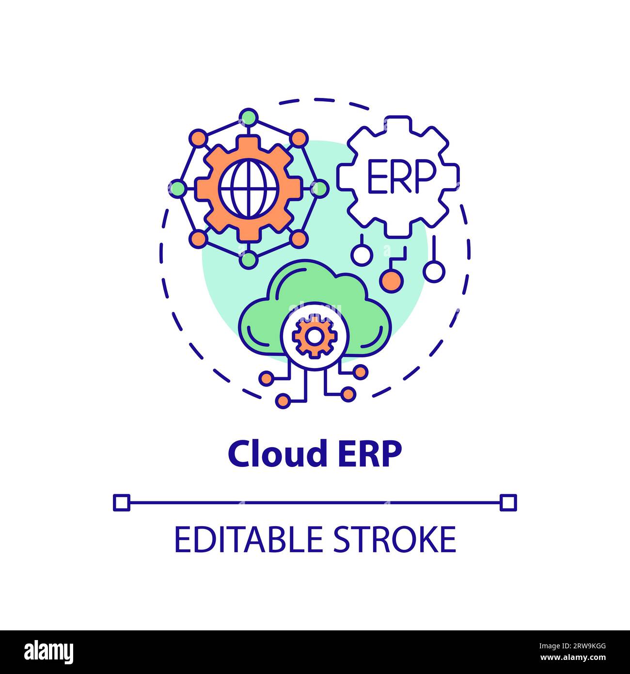Erp logo design Stock Vector Images - Alamy