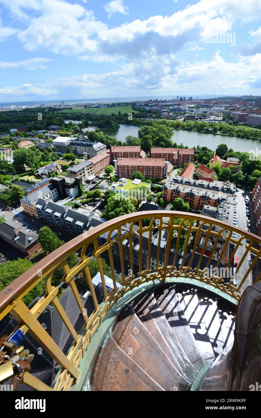 Climbing up / down the external spiral winding staircase at the Church ...