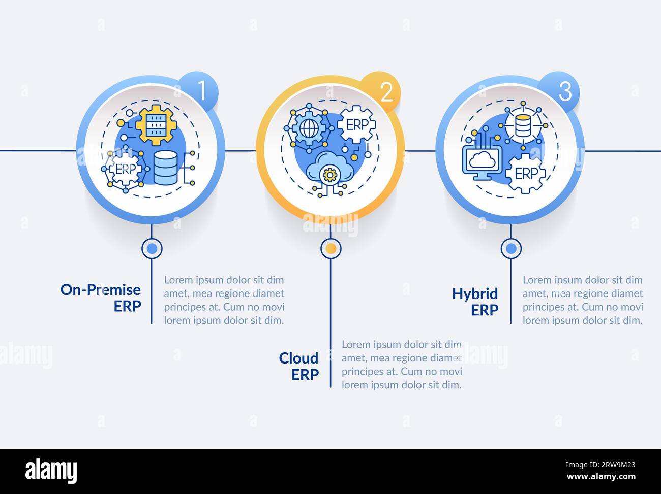 Colorful ERP layout with thin line icons Stock Vector Image & Art - Alamy