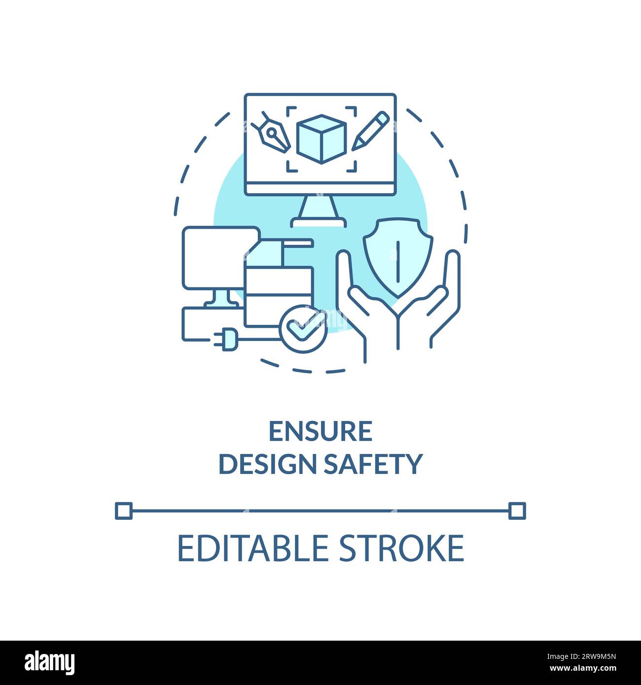 Ensure design safety Stock Vector Images - Alamy