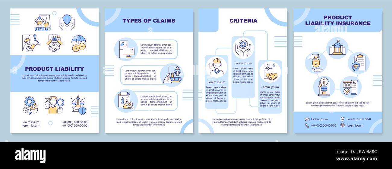 Brochure with product liability thin line icons Stock Vector Image & Art - Alamy