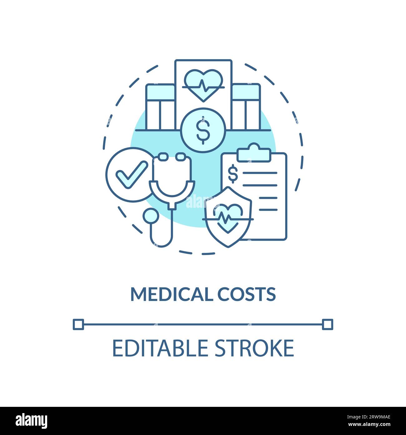 Medical costs illustration Stock Vector Images - Alamy
