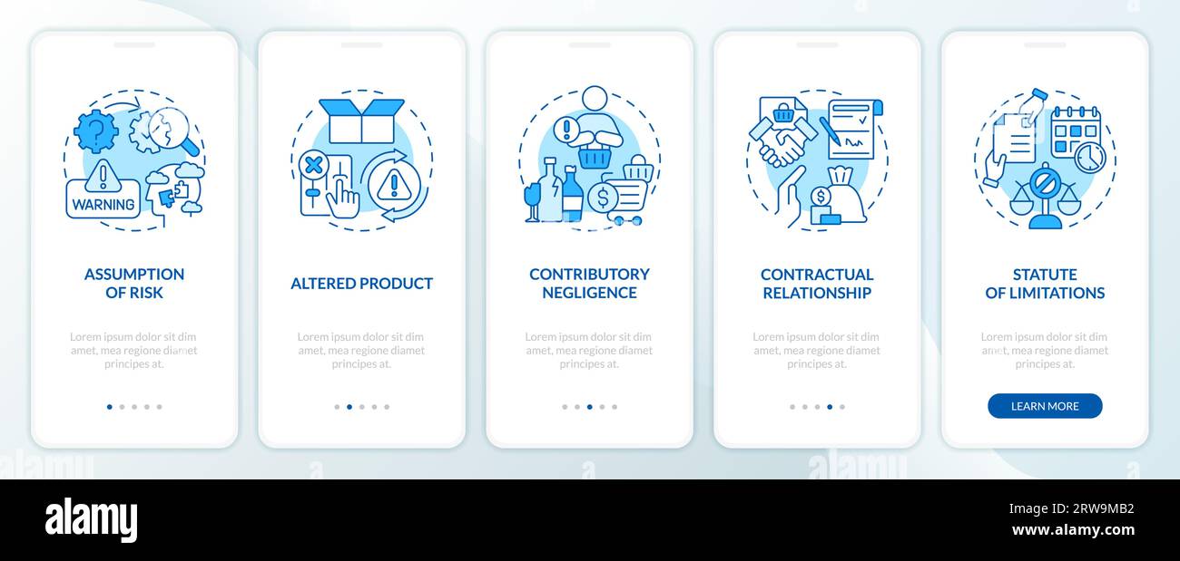 Walkthrough product liability with line icons concept Stock Vector Image & Art - Alamy