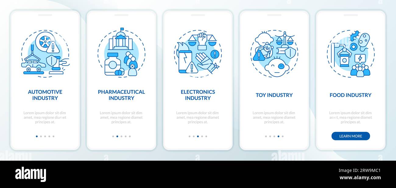 Walkthrough product liability with thin line icons concept Stock Vector Image & Art - Alamy