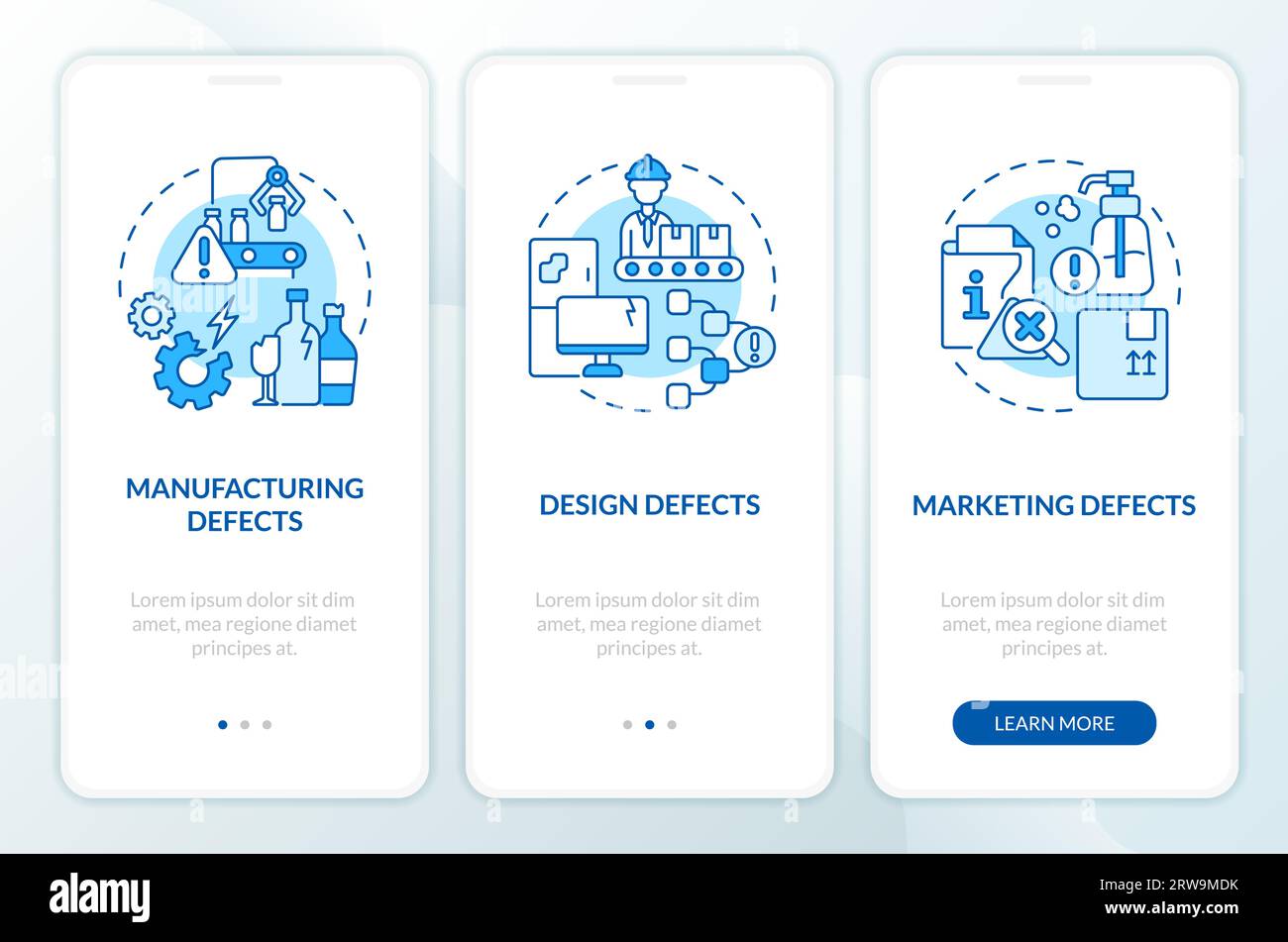 Walkthrough product liability with linear icons concept Stock Vector Image & Art - Alamy