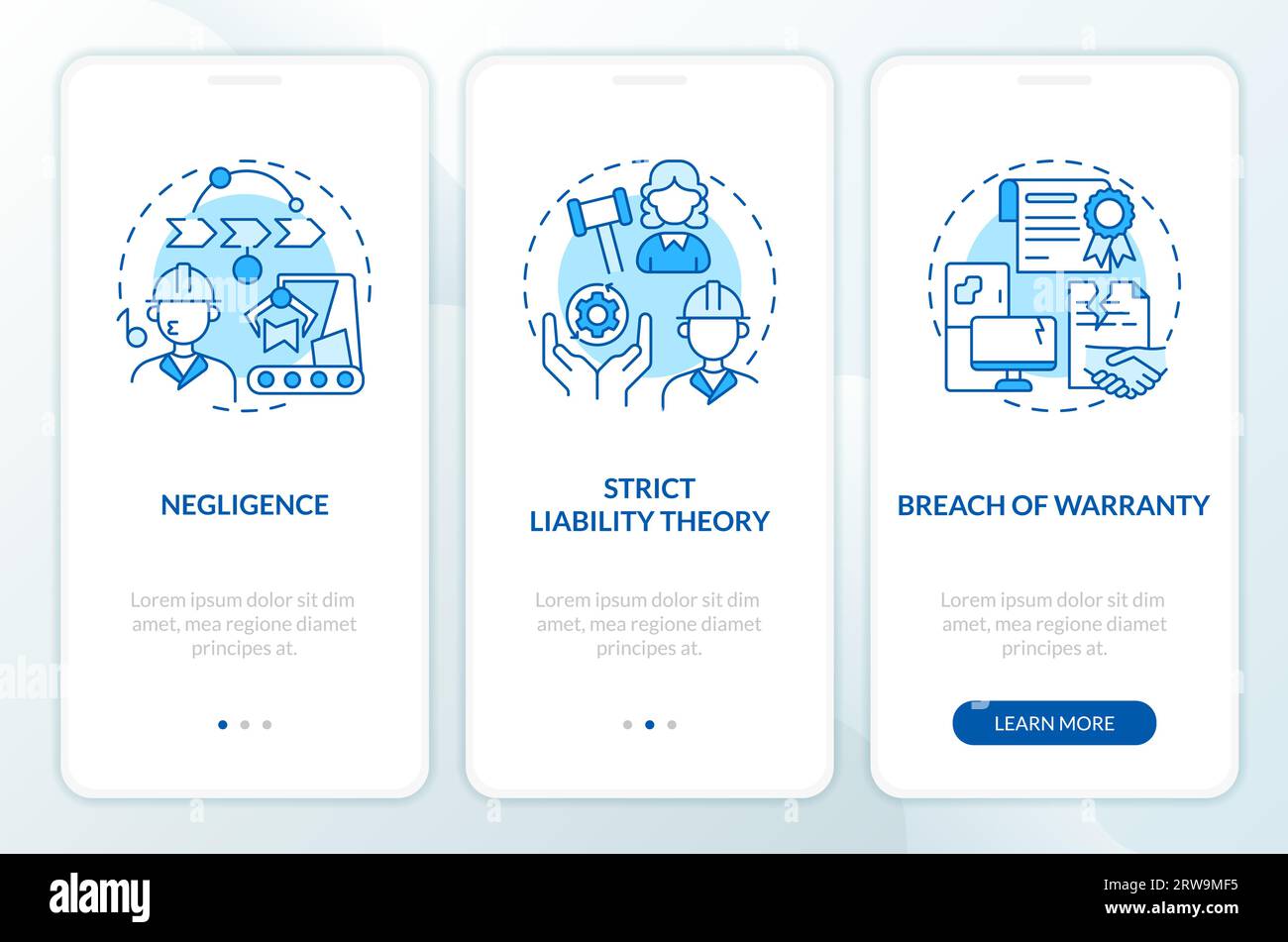 Walkthrough product liability with thin line icons concept Stock Vector Image & Art - Alamy