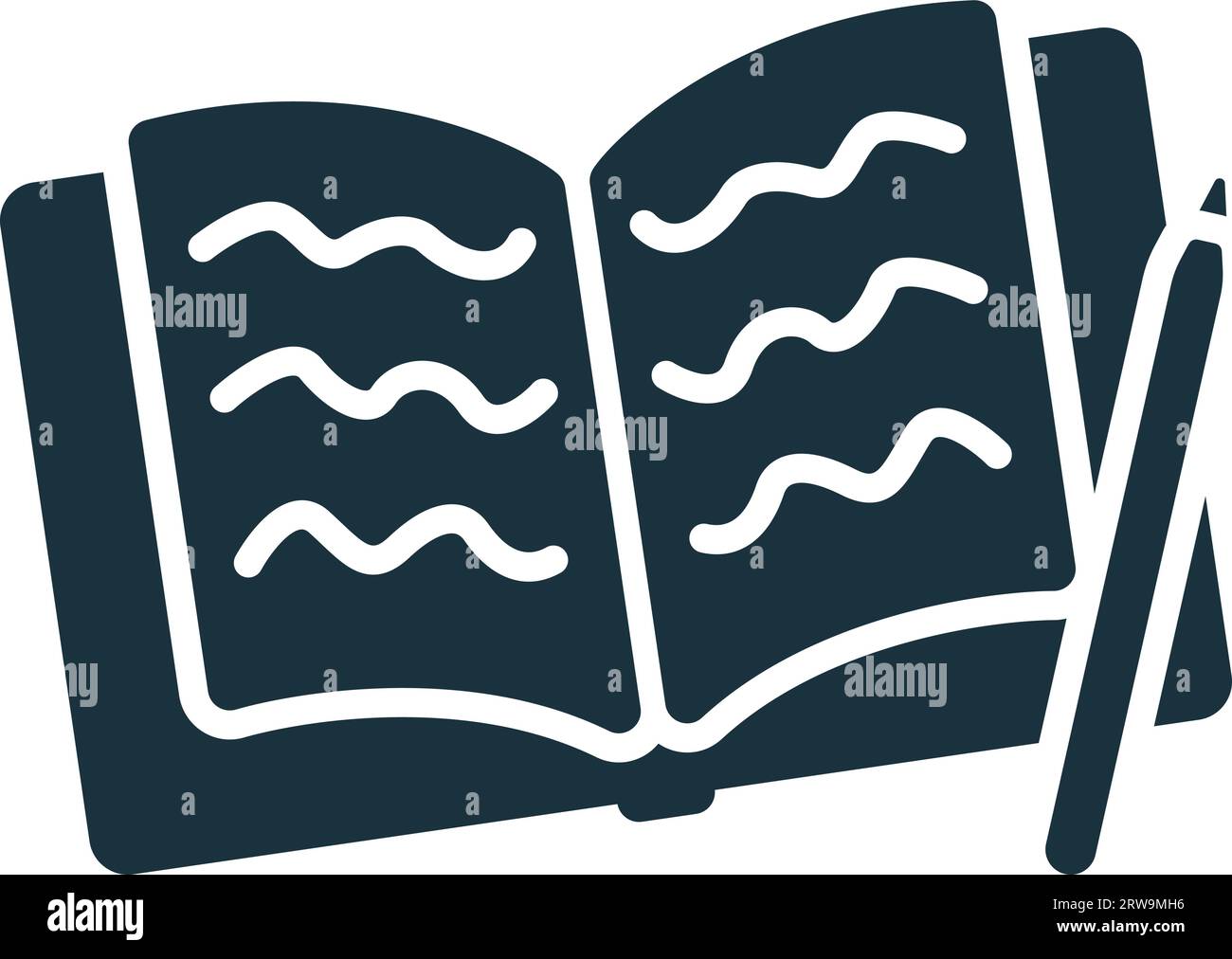 Journaling icon. Monochrome simple sign from mental health collection ...