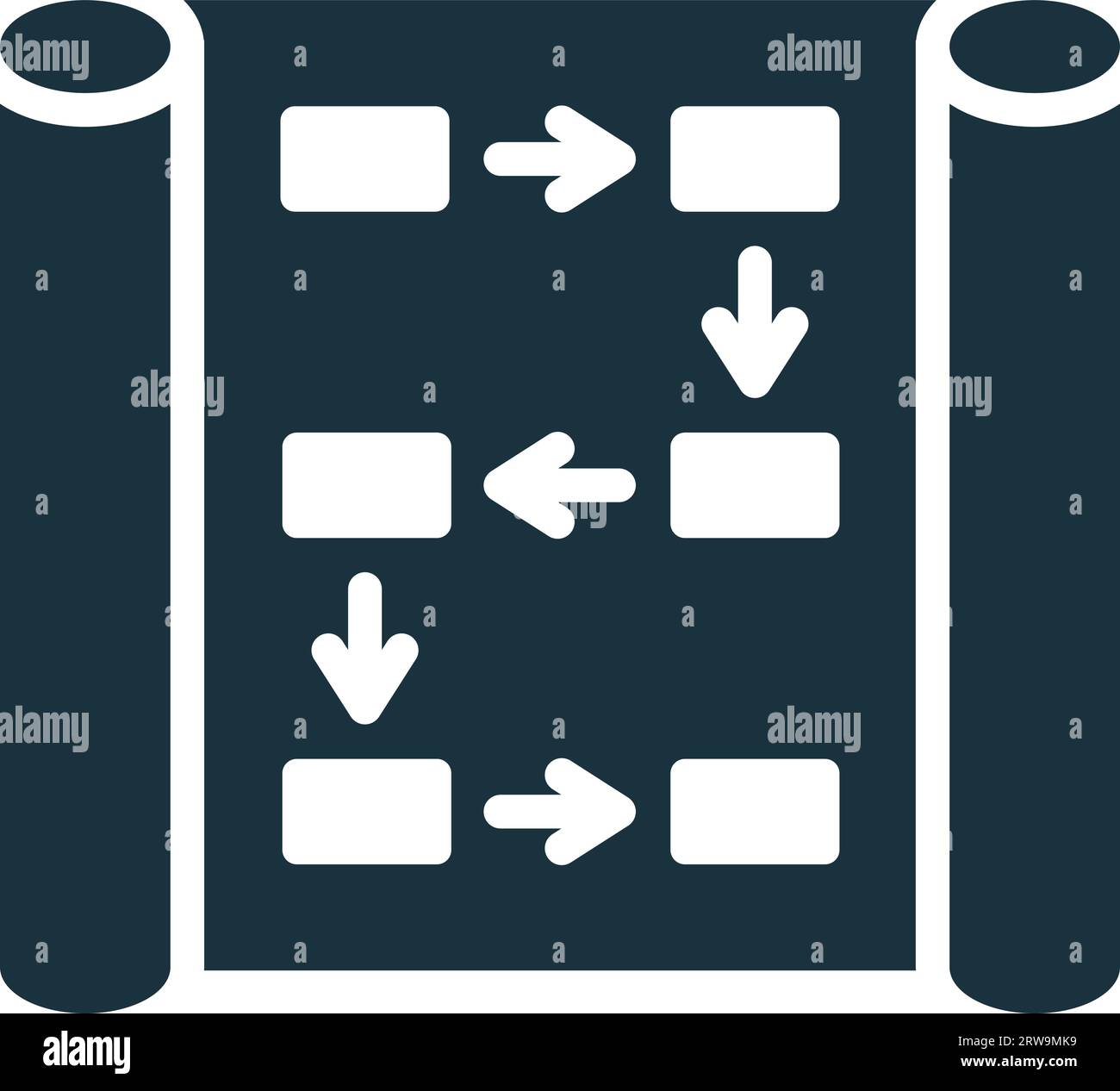 Planning Icon Monochrome Simple Sign From Operation Management
