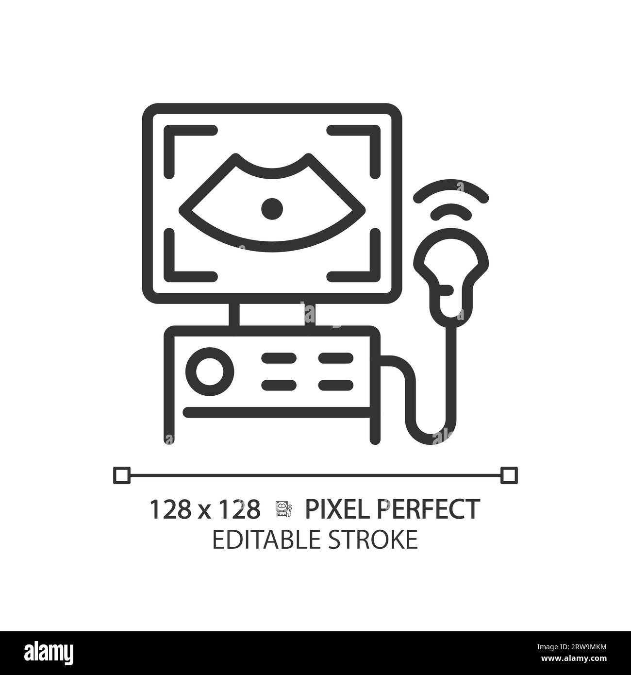 Sonography machine icon outline Stock Vector Images - Alamy