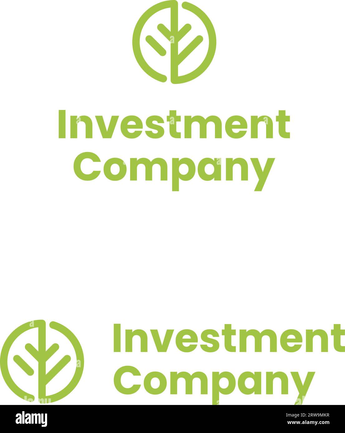 Investment company green line business logo Stock Vector Image & Art ...