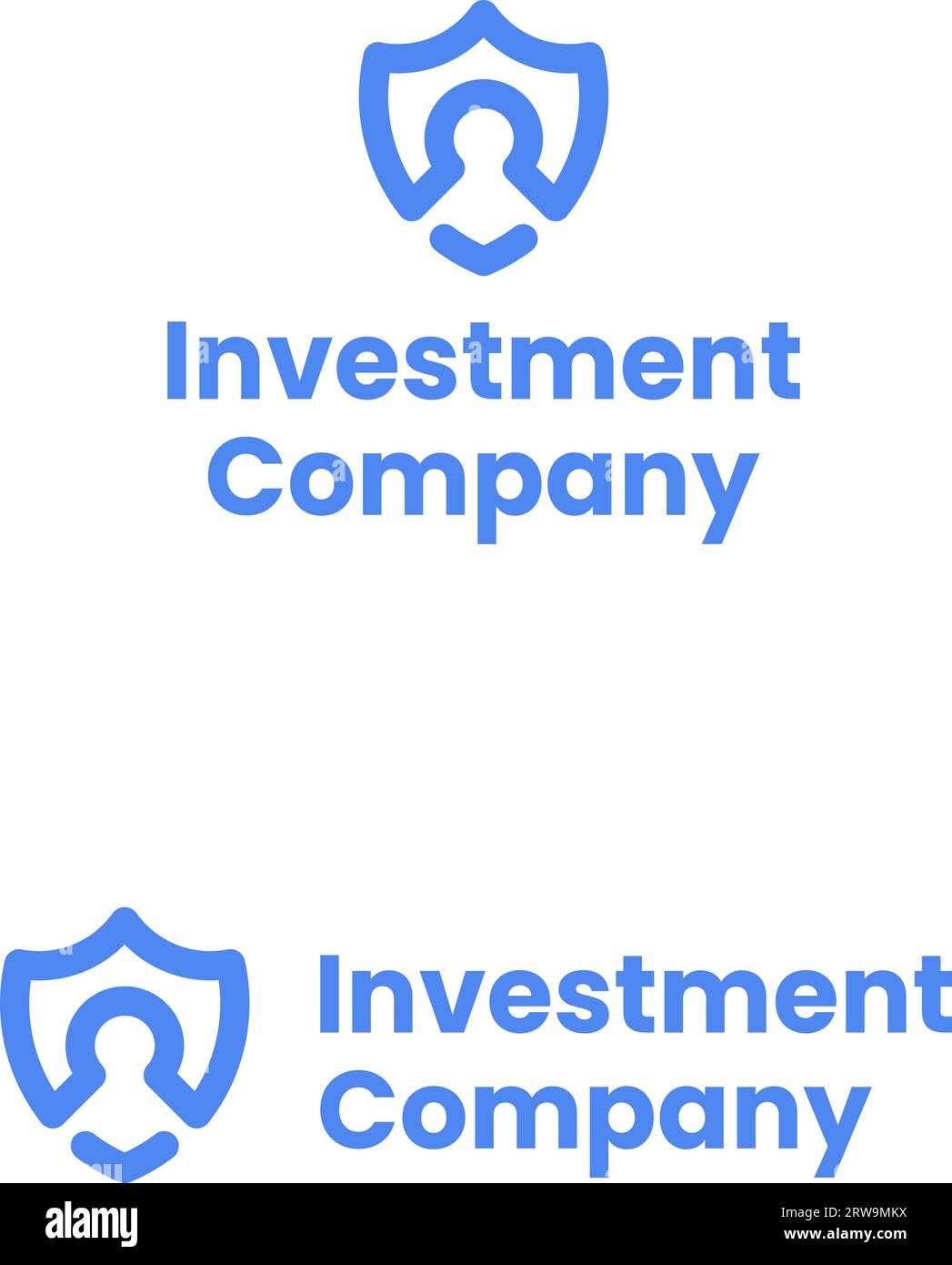Investment company blue line business logo Stock Vector Image & Art - Alamy