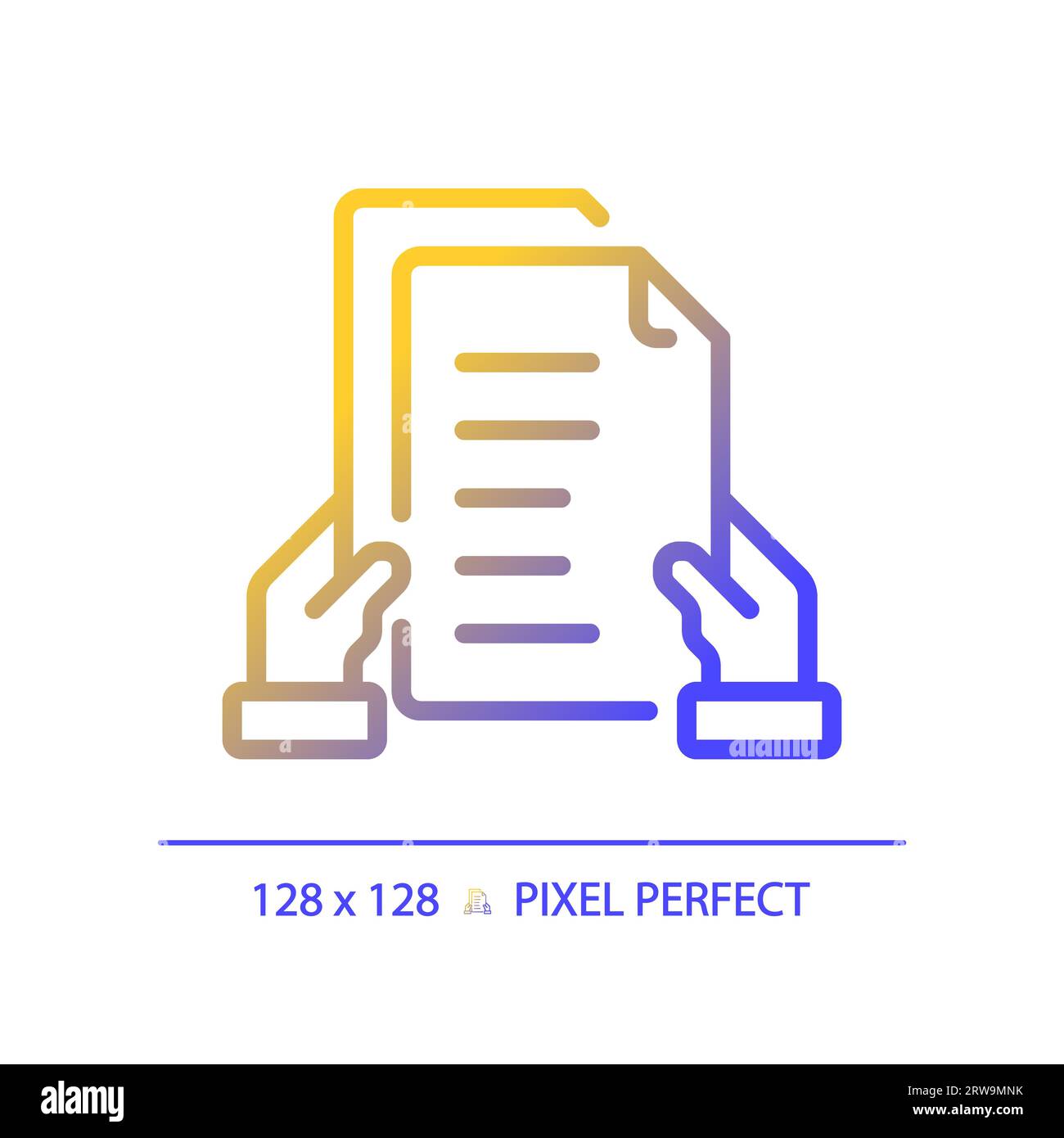 2D proposal letter thin linear gradient icon Stock Vector Image & Art - Alamy