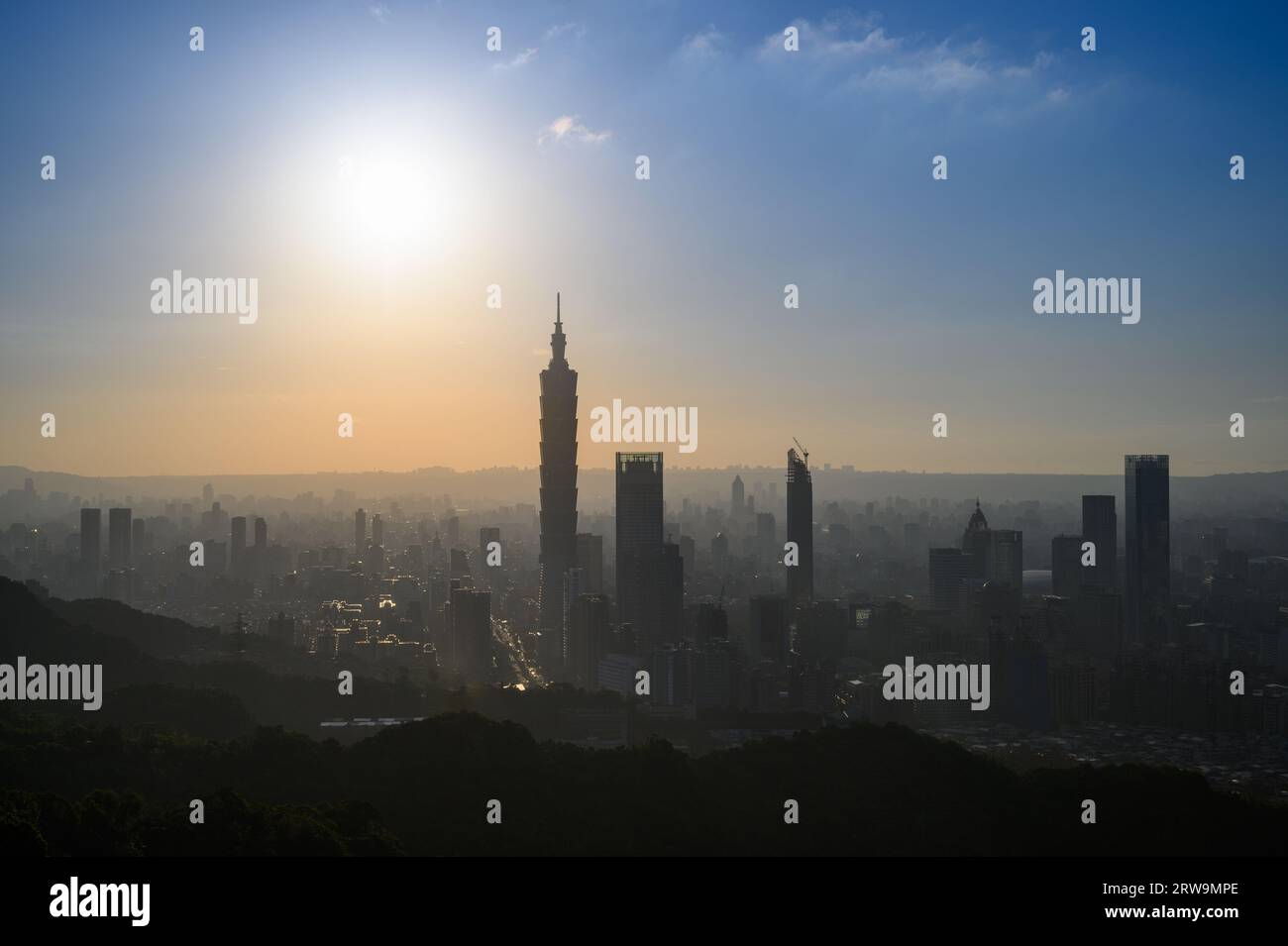 The air quality is poor and the urban landscape is gray. City ...