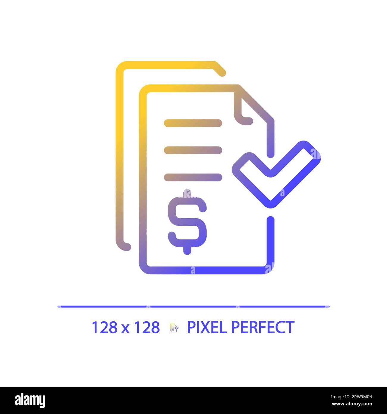 2D invoice thin linear gradient icon Stock Vector Image & Art - Alamy