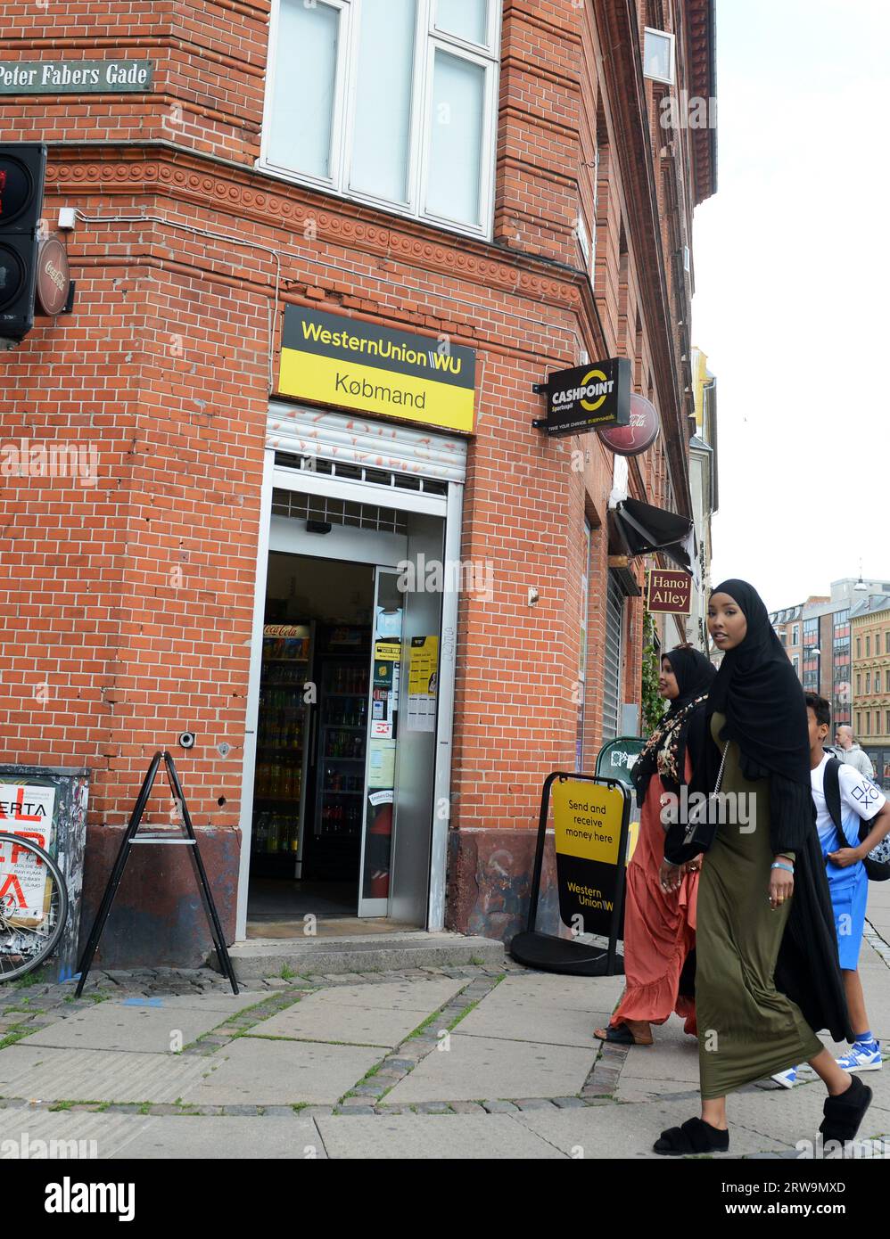 Muslim women walking on Nørrebrogade, Copenhagen, Denmark Stock Photo ...