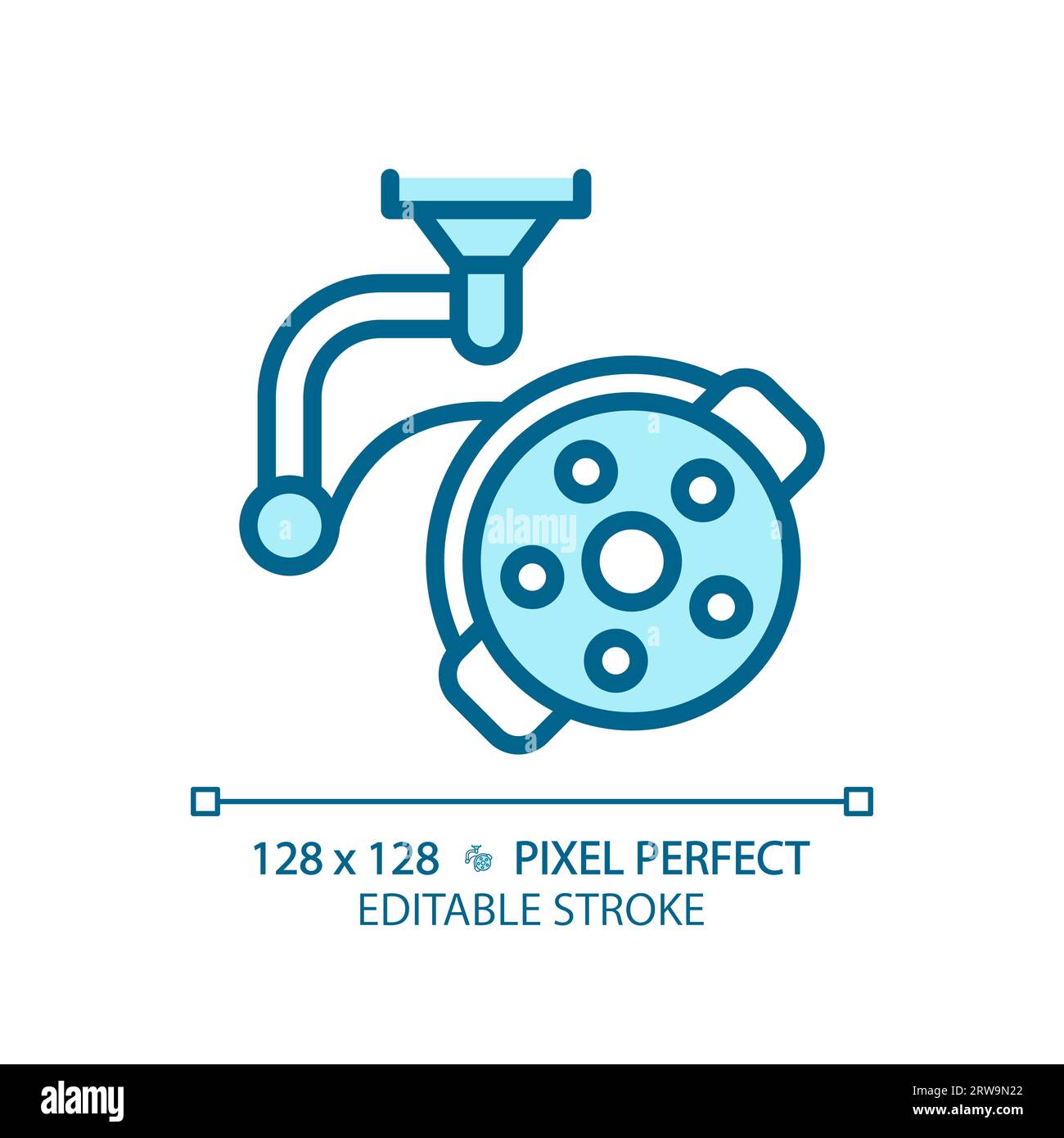 Blue line surgery lamp icon Stock Vector Images - Alamy