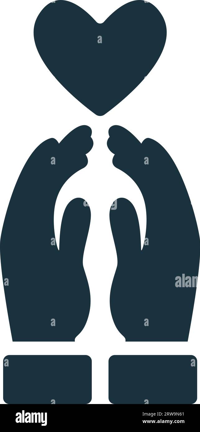 Gratitude icon. Monochrome simple sign from mental health collection ...