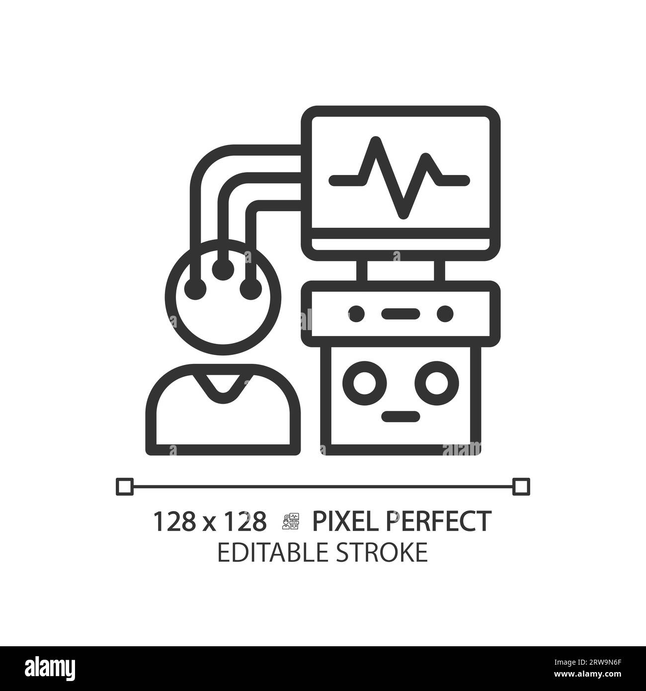 Eeg machine Stock Vector Images - Alamy