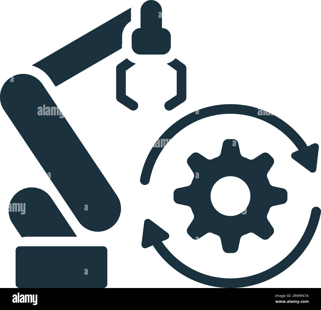 Automation icon. Monochrome simple sign from productivity collection ... Automation icon. Monochrome simple sign from productivity collection ...