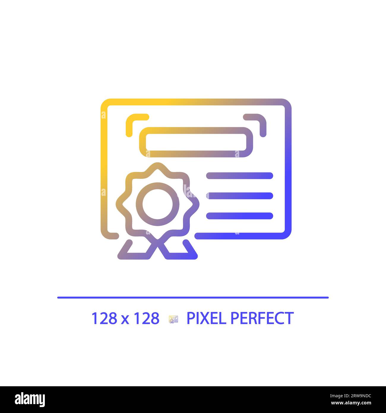 2D diploma thin linear gradient icon Stock Vector Image & Art - Alamy