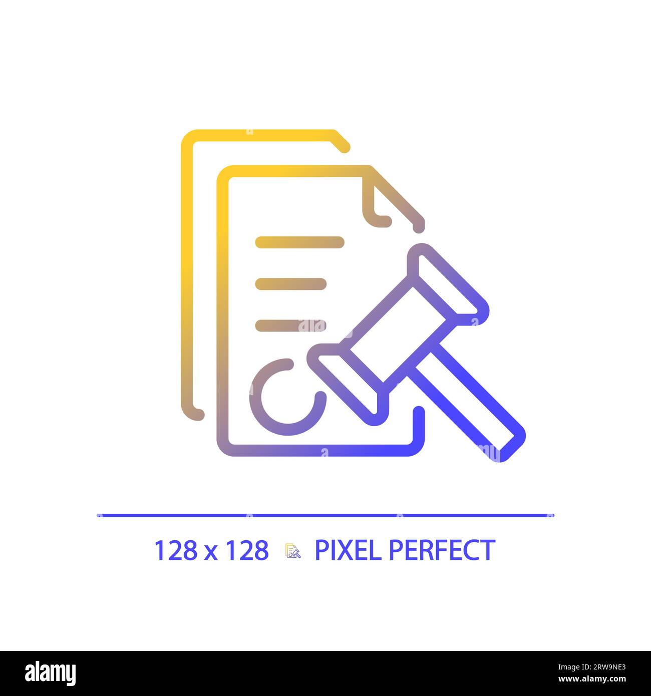2D legal notice thin linear gradient icon Stock Vector Image & Art - Alamy