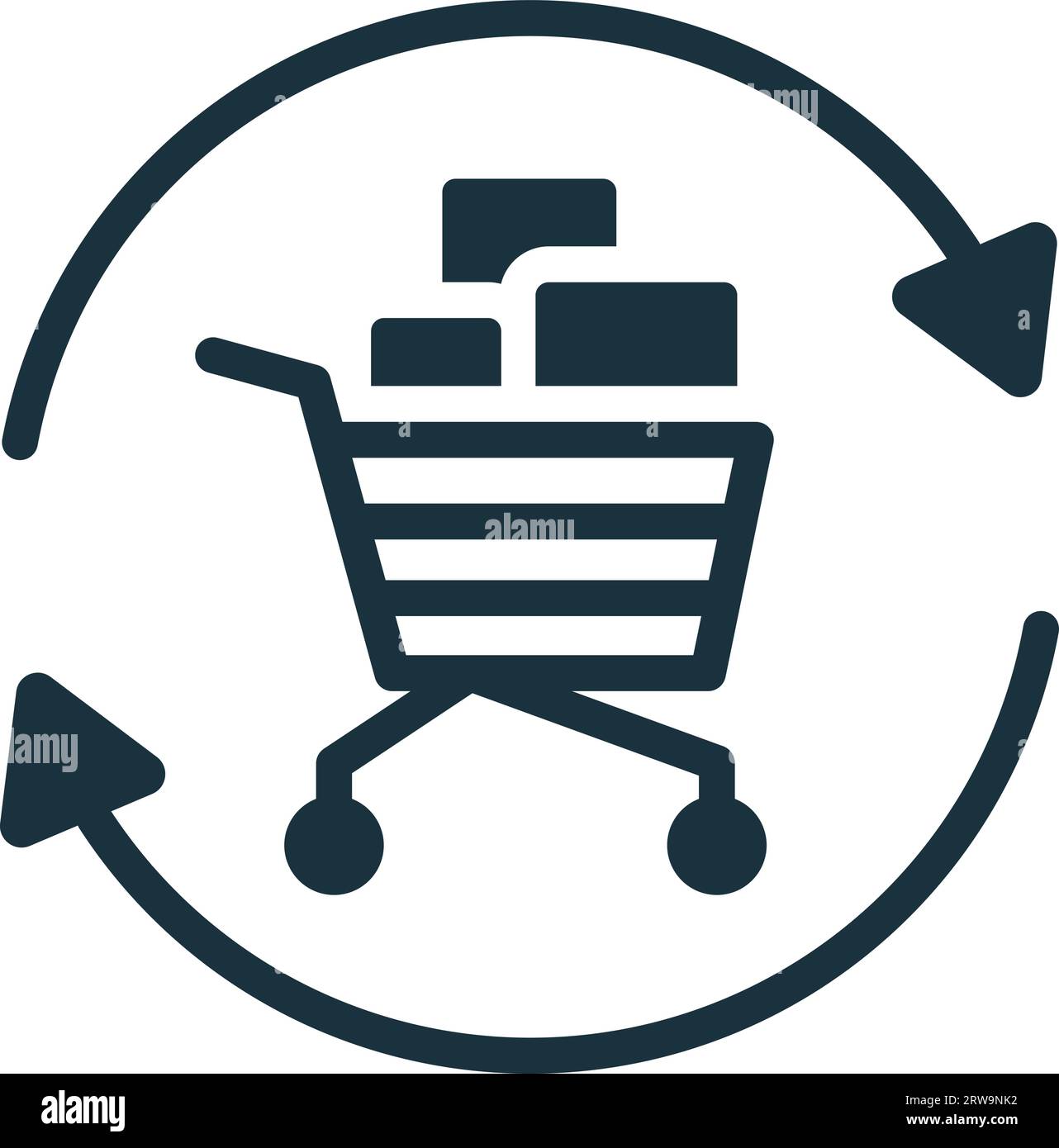Turnover icon. Monochrome simple sign from operation management ...