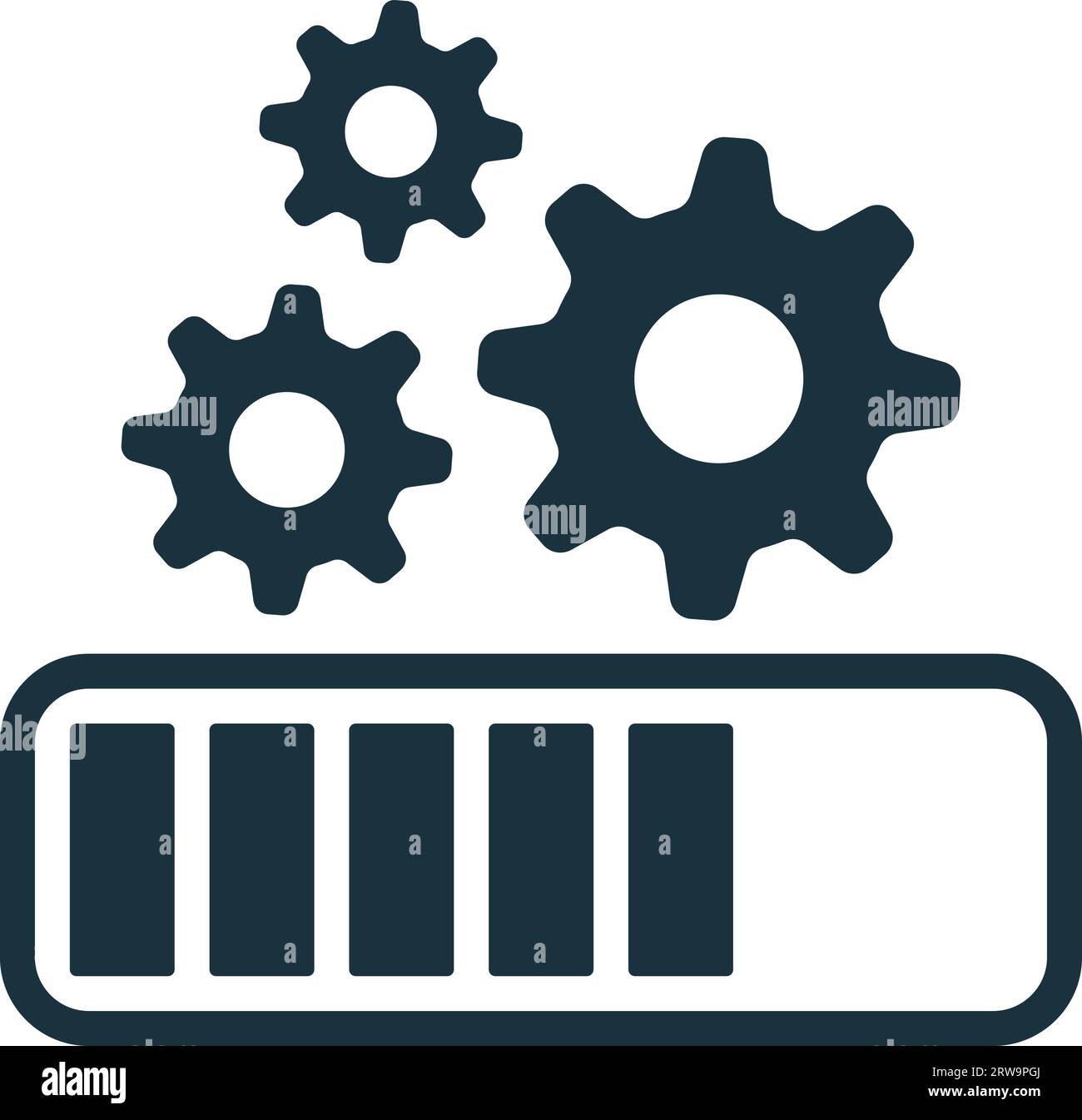 Progress icon. Monochrome simple sign from productivity collection ...