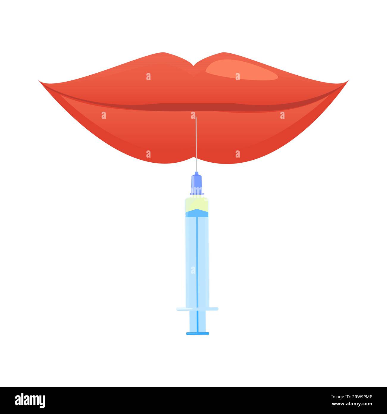 Collagen lip enhancement Stock Vector Images - Alamy