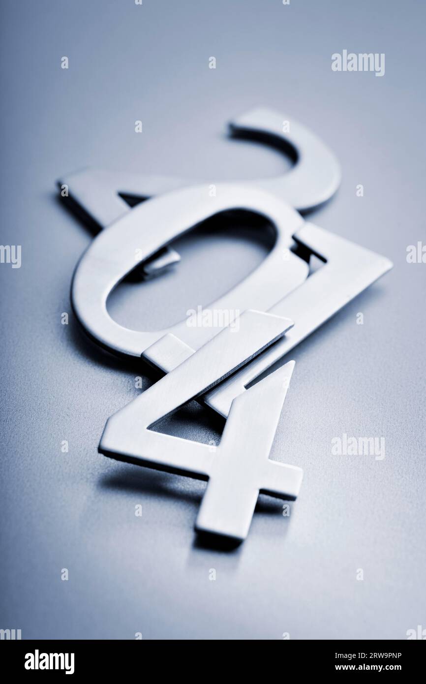 Metallic numbers hi-res stock photography and images - Alamy