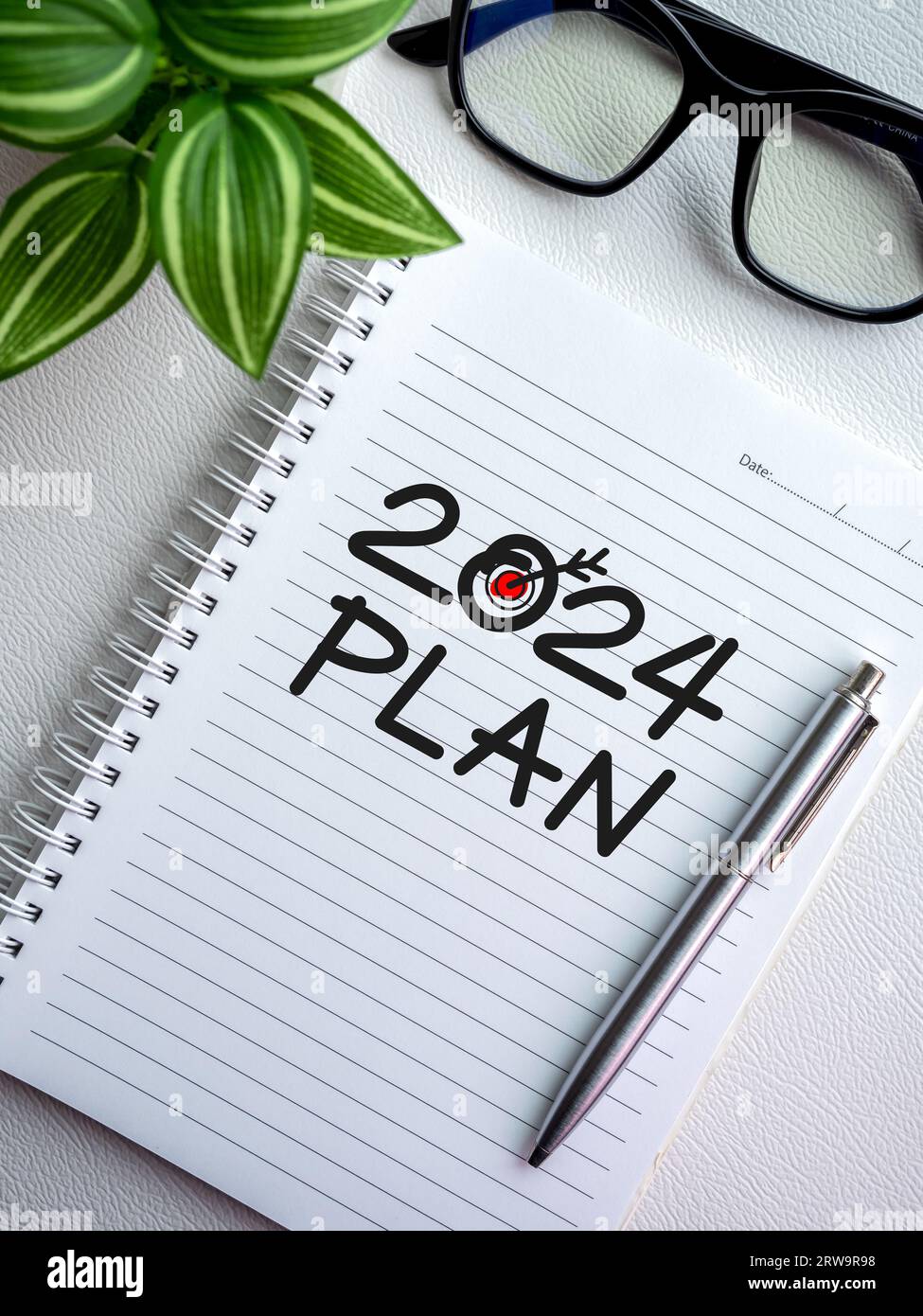 Goals, action and plan, resolution concept in new year 2024 ...