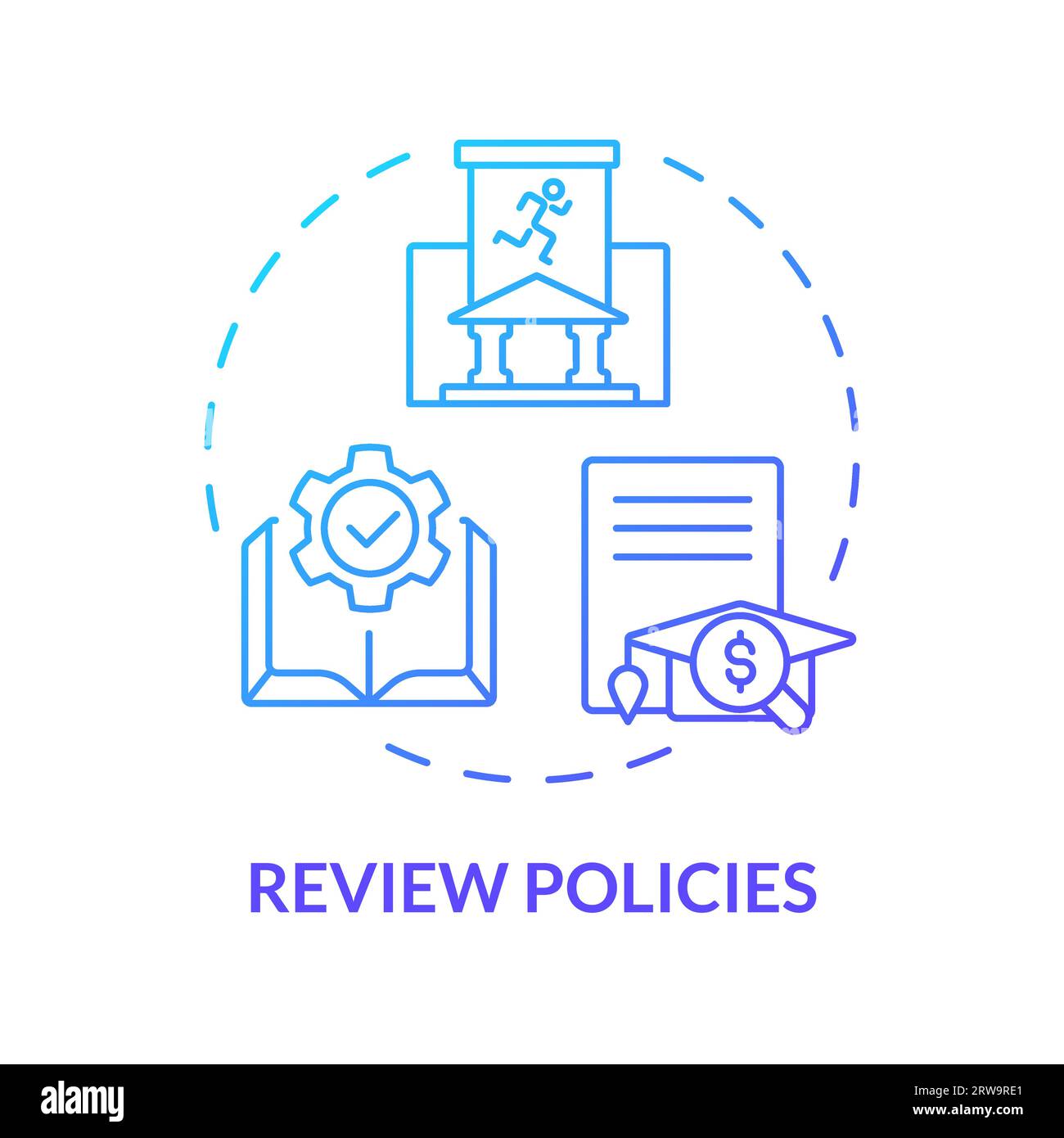 2D review policies gradient thin line icon concept Stock Vector Image & Art - Alamy