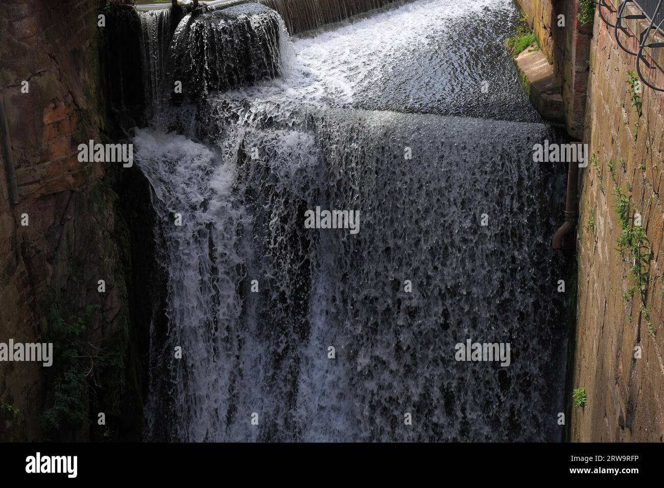 The Leuk waterfall in Saarburg, detail Stock Photo - Alamy