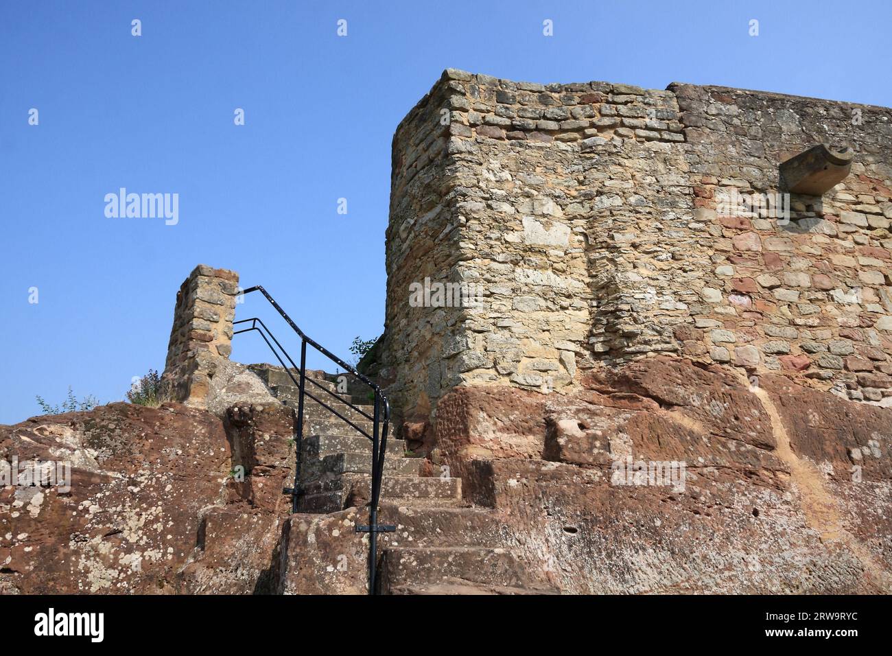 The ascent to the Teufelsburg in Felsberg near Saarlouis, Saarland ...