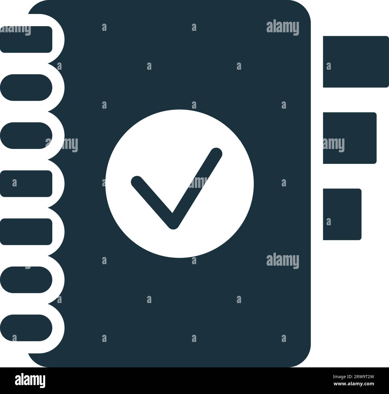 Planner icon. Monochrome simple sign from productivity collection ...
