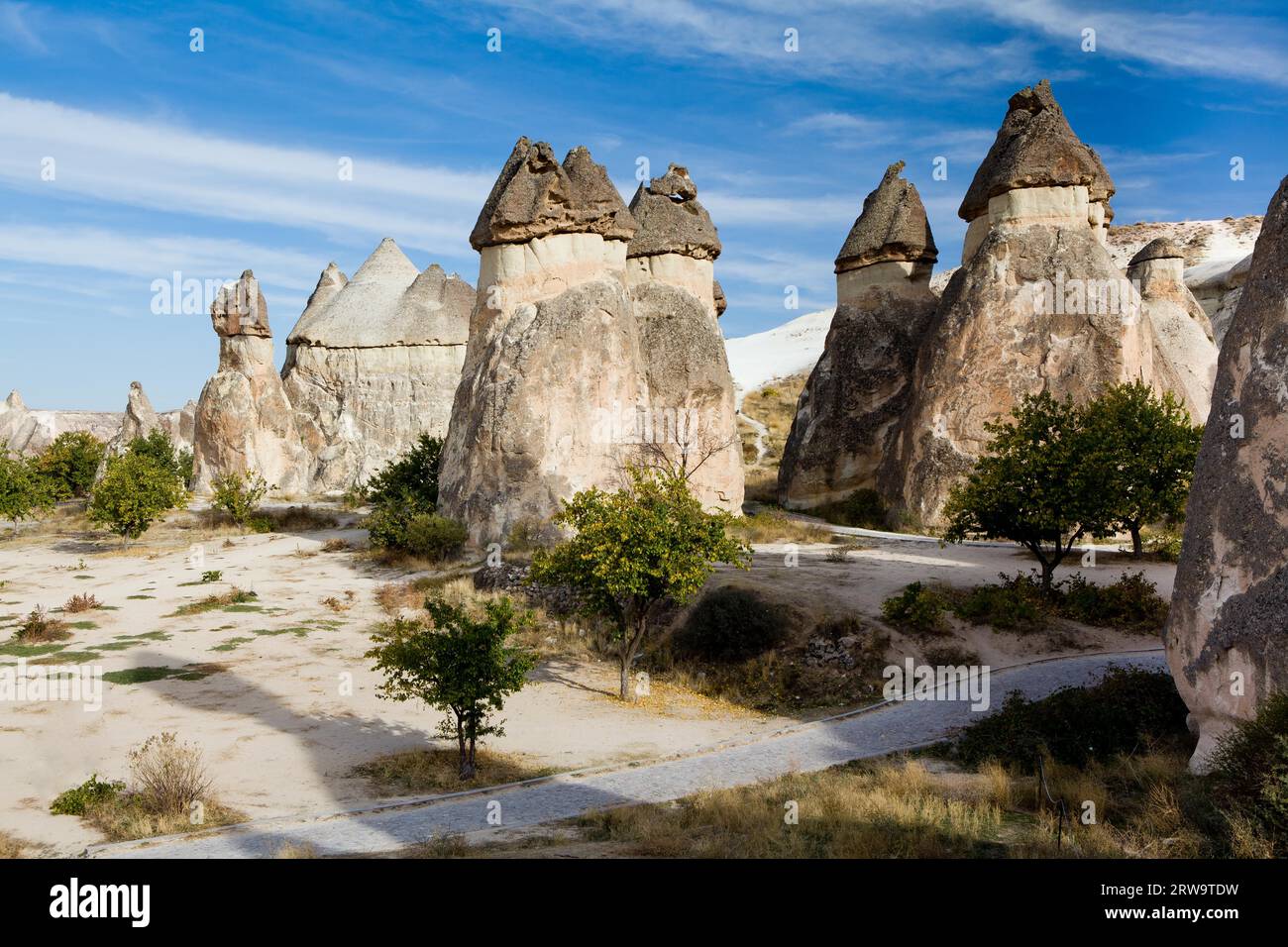 Group of fairy chimneys Pasabagi, typical rock formation in Goreme ...