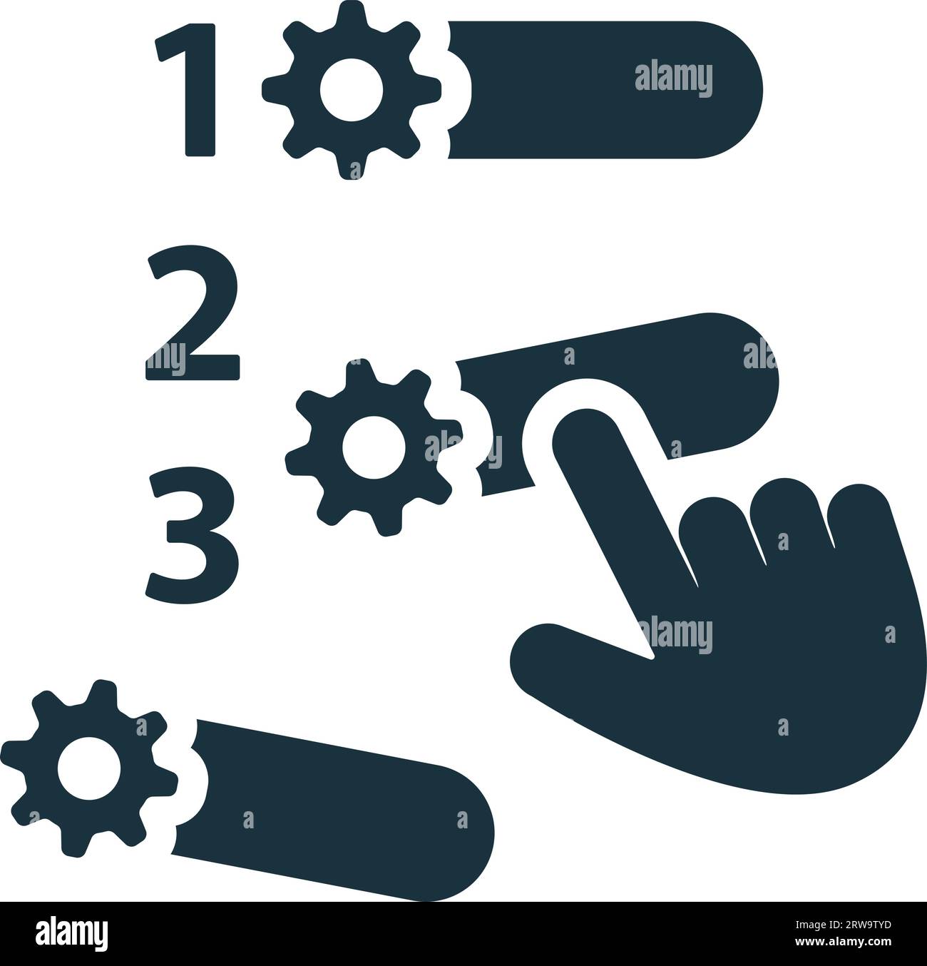 Prioritize icon. Monochrome simple sign from productivity collection ...