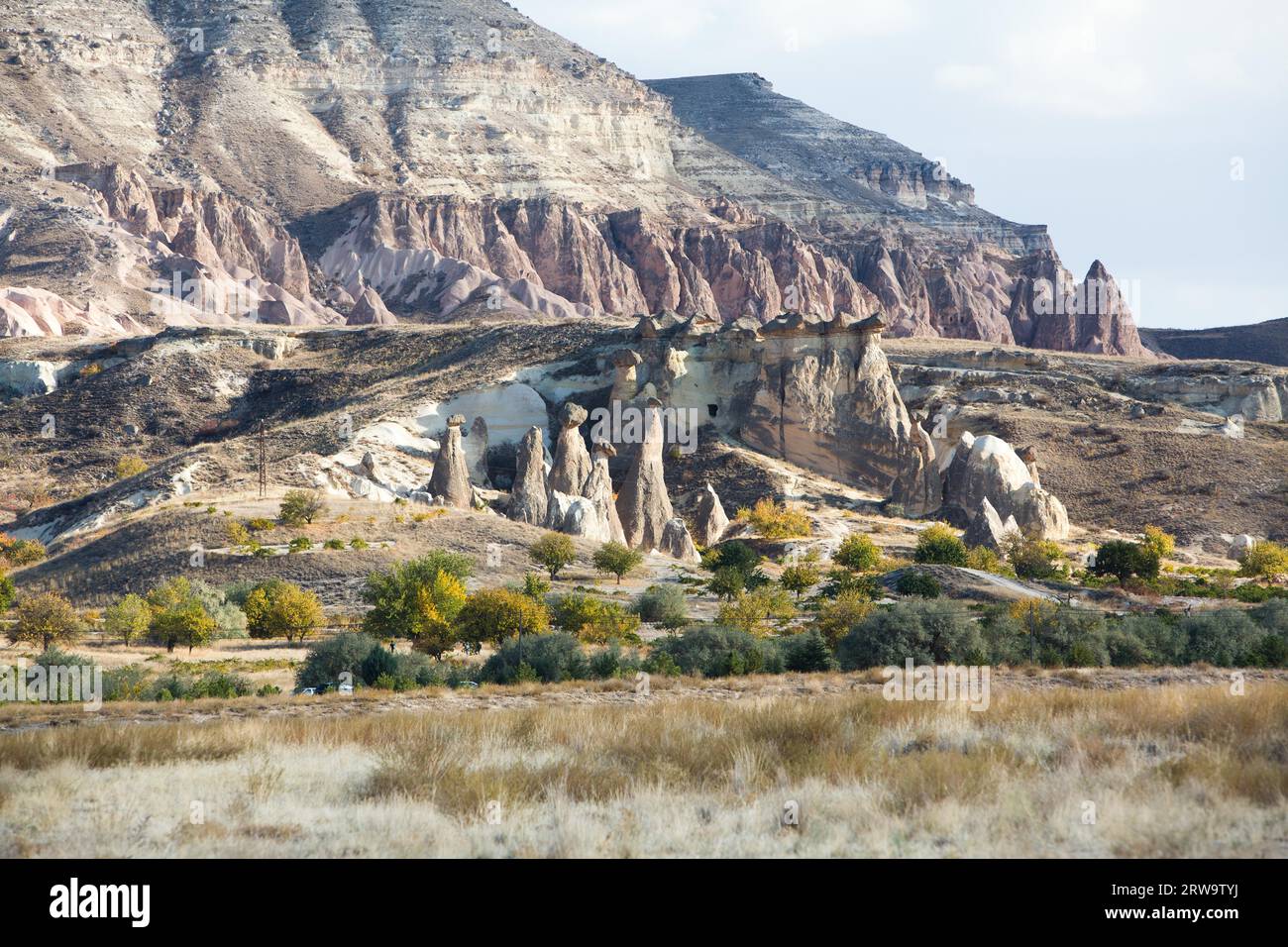 Fairy chimneys landscape in Cappadocia, Turkey Stock Photo - Alamy