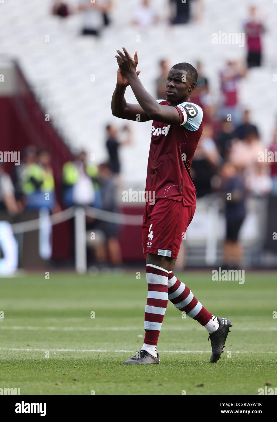 London, UK. 16th Sep, 2023. Kurt Zouma (WHU) at the West Ham United v ...