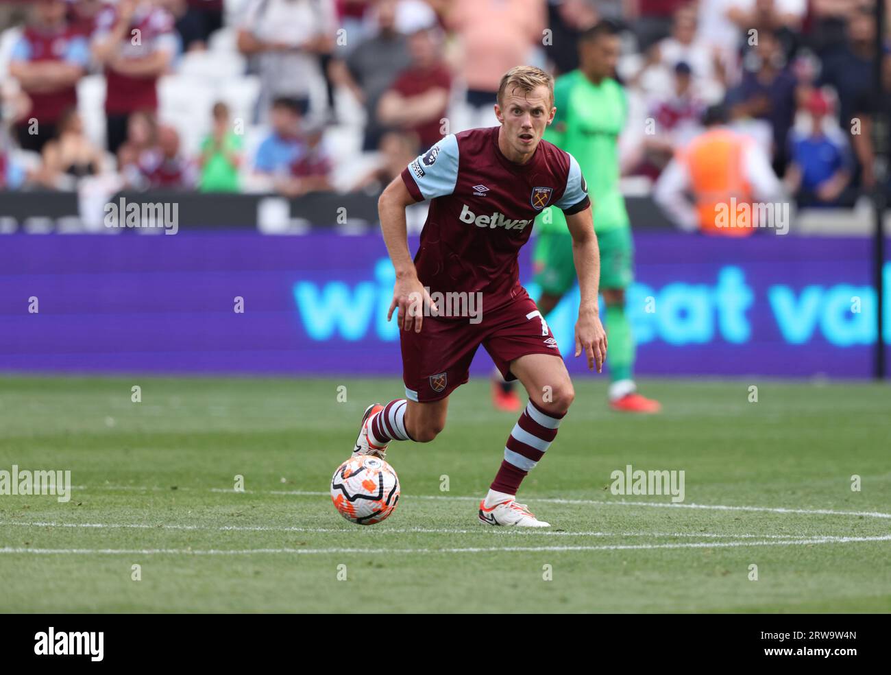 London, UK. 16th Sep, 2023. James Ward-Prowse (WHU) at the West Ham ...