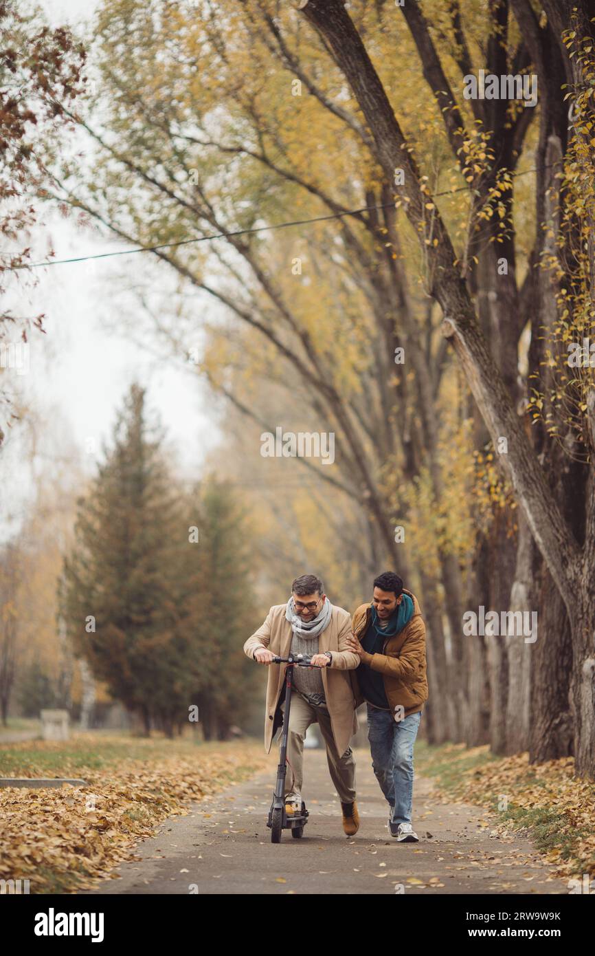 Multicultural friendship of people of different ages. Friends have fun ...