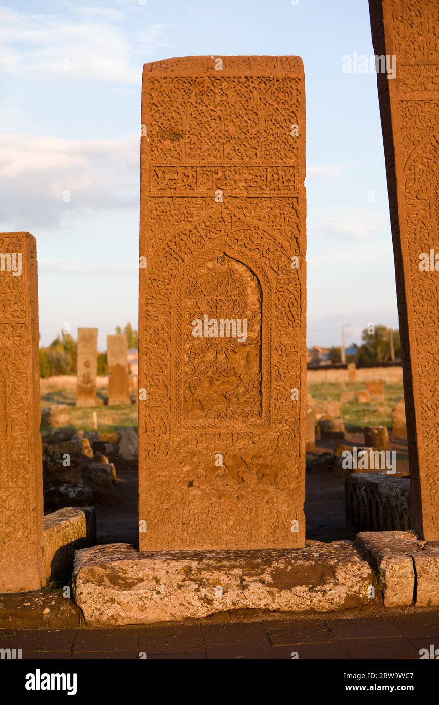 Gravestone in Ahlat cemetery, Turkey Stock Photo - Alamy