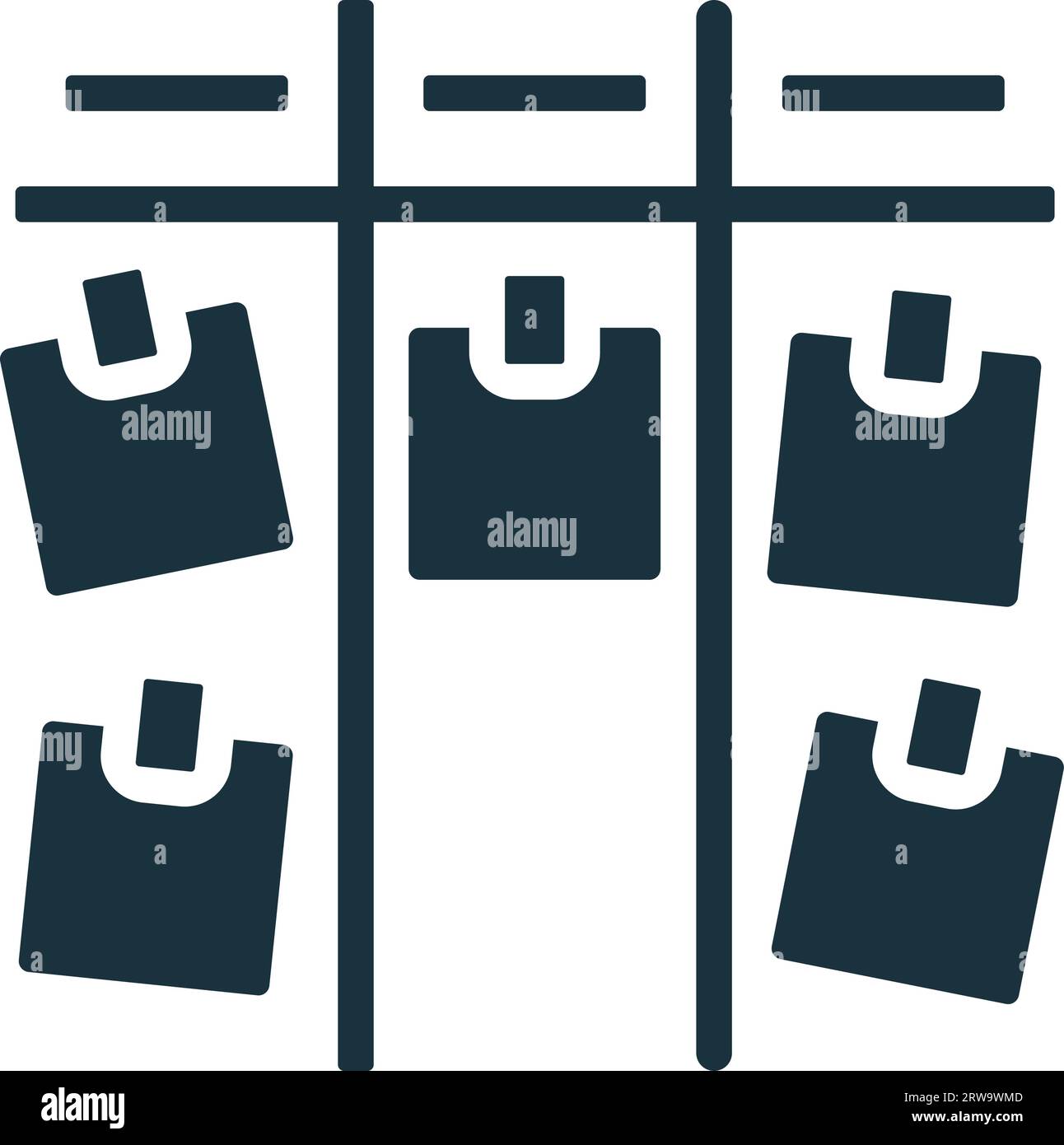 Kanban icon. Monochrome simple sign from productivity collection ...