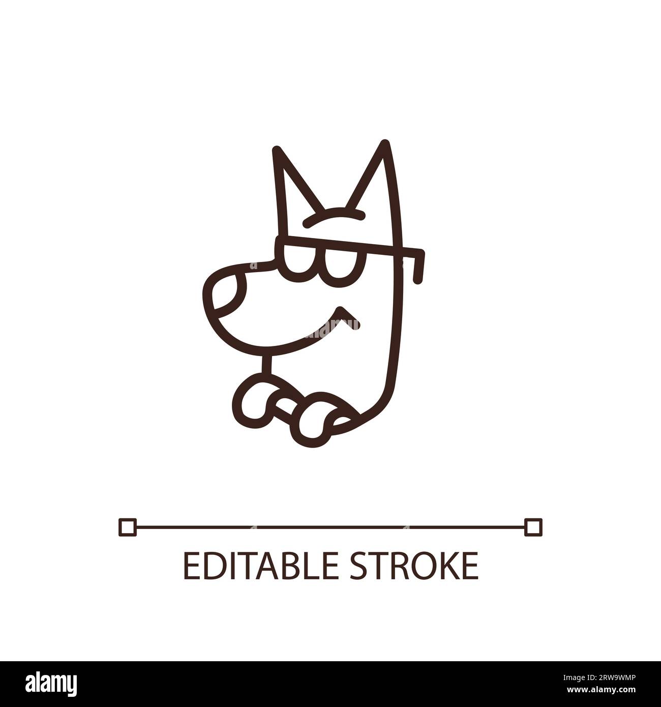 Pet in sunglasses linear icon Stock Vector Image & Art - Alamy