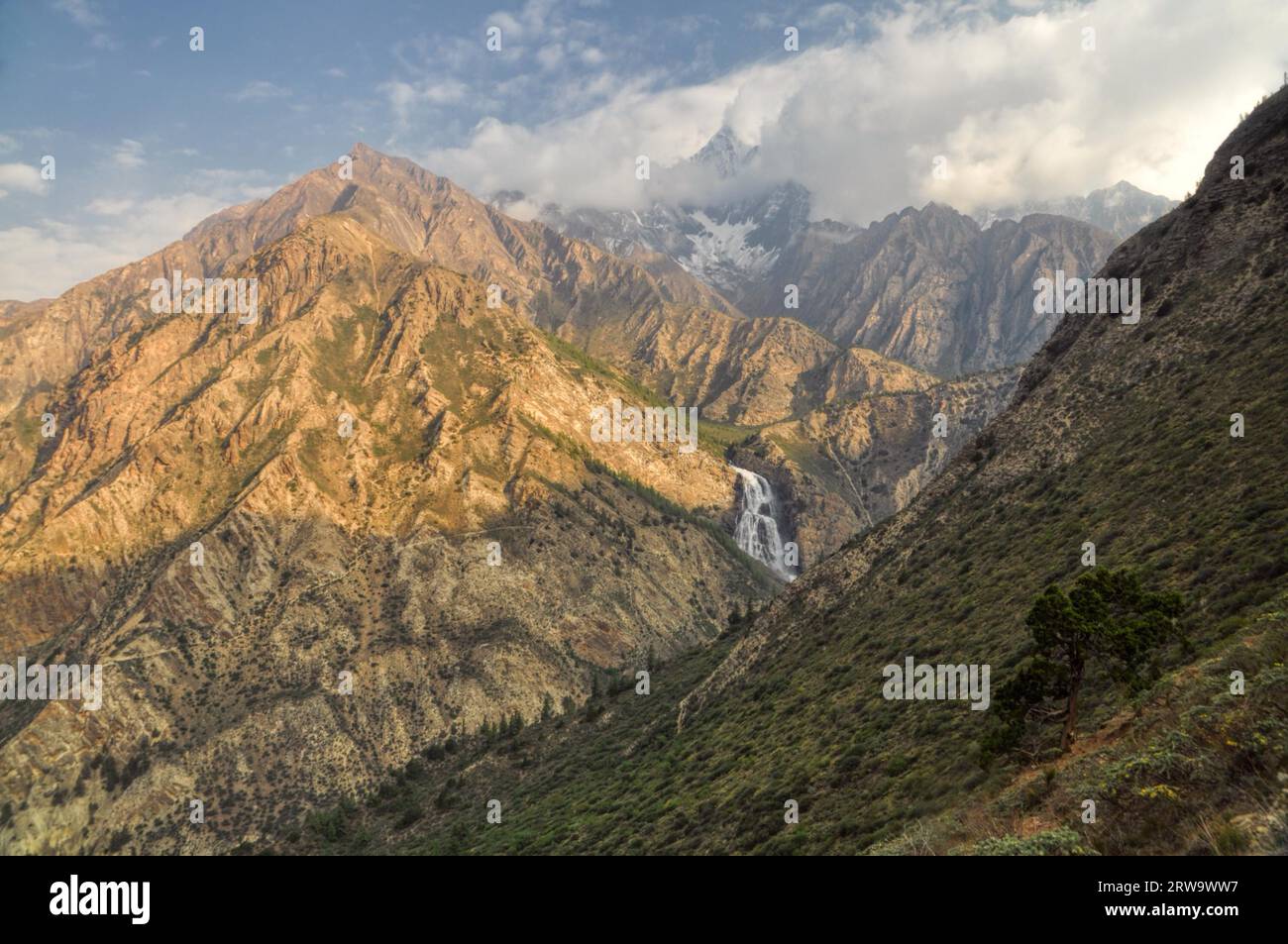 Scenic arid valley in Himalayas mountains in Nepal Stock Photo - Alamy
