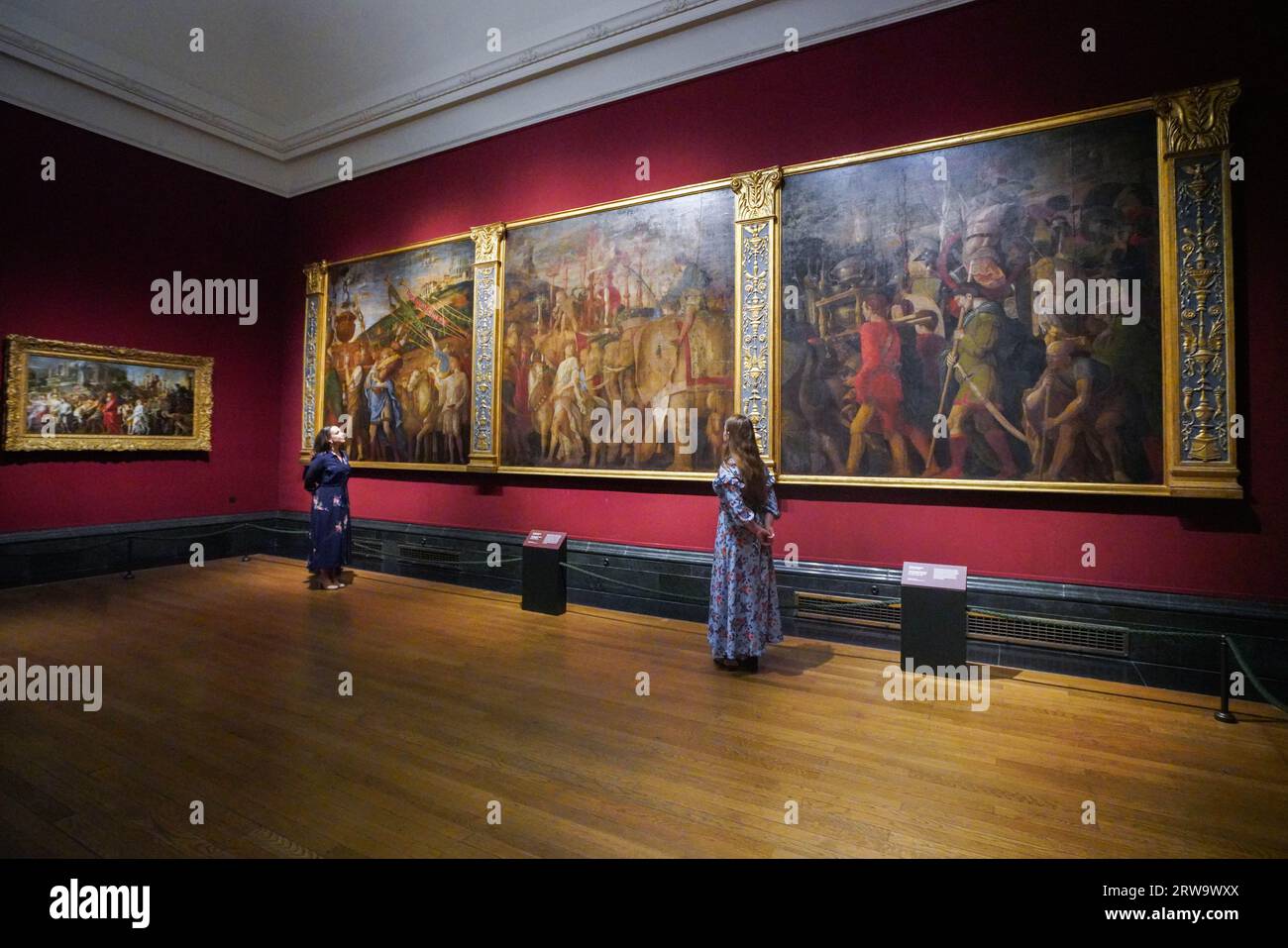 London UK. 18 September 2023 . Preview at The National Galleryof six ...