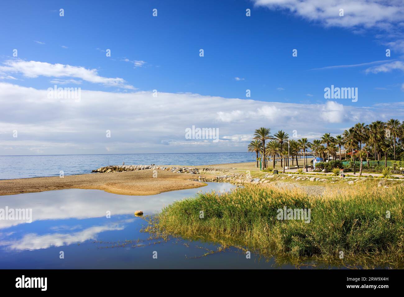 Beautiful nature scenery between Marbella and Puerto Banus where the ...