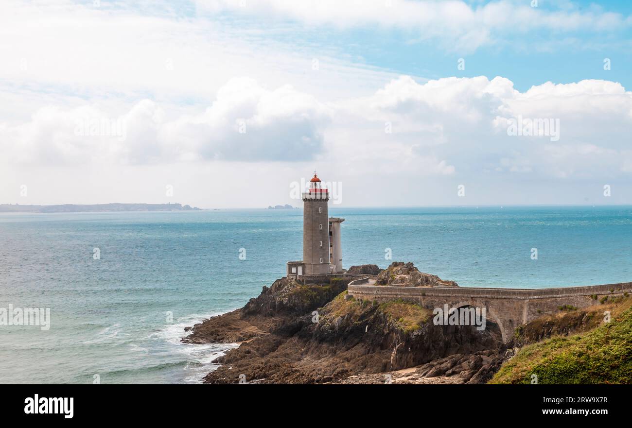panoramic view of the famous le petit minou lighthouse located in a ...