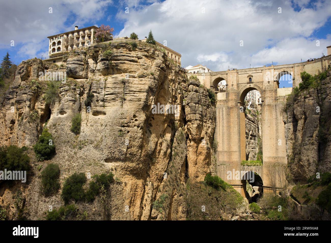 Scenic New Bridge (Spanish: Puente Nuevo) from 18th century between ...