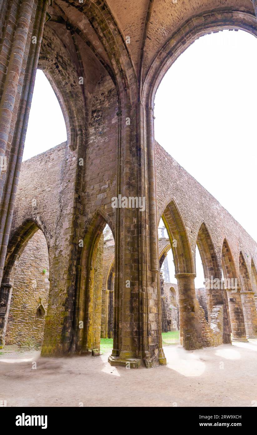 ancient medieval ruins of saint mathieu abbey on the atlantic coast of ...