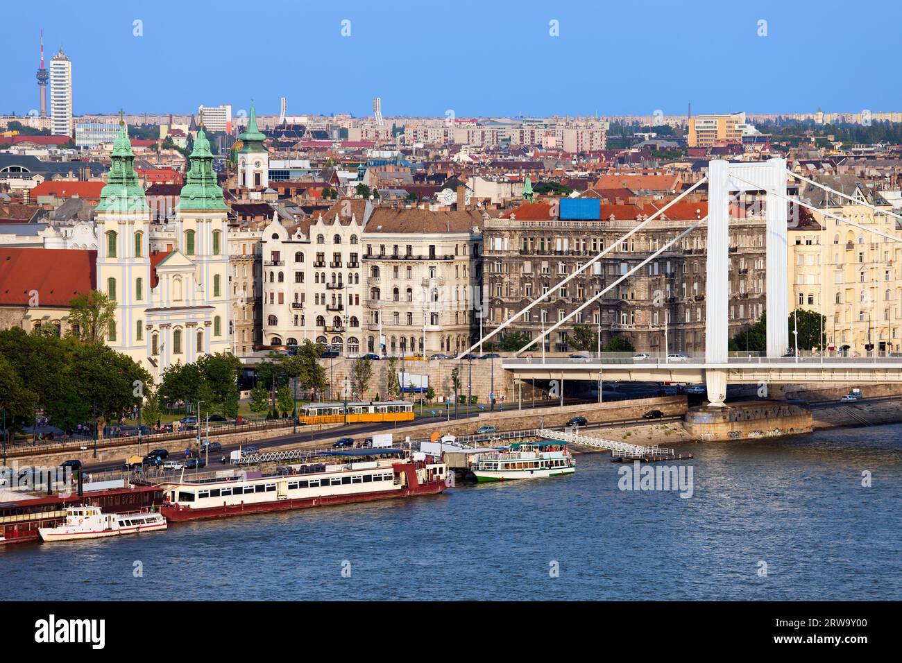 Cityscape of Budapest, Hungary with Inner City Parish Church ...
